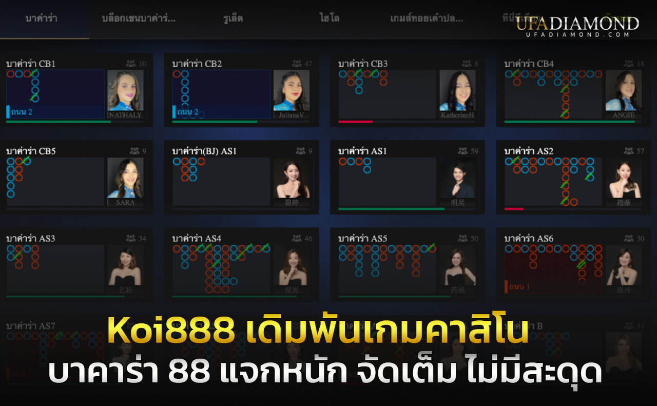 Koi888 เดิมพันเกมคาสิโน บาคาร่า 88 แจกหนัก จัดเต็ม ไม่มีสะดุด